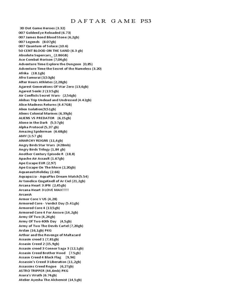 Daftar Game Juli 2020 Baru | PDF