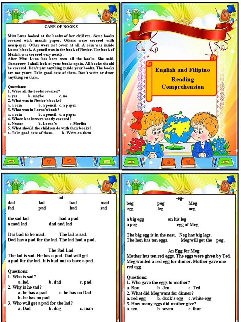 English-Filipino Reading Com | PDF