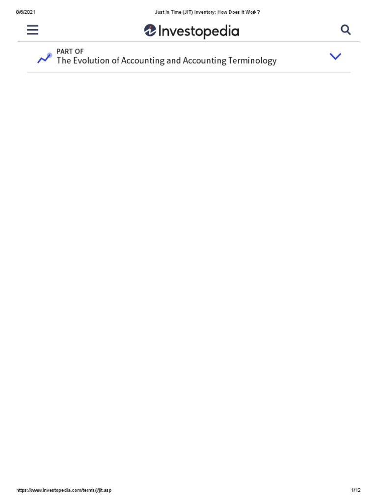 Understanding Just-in-Time Inventory | PDF | Inventory | Business Economics