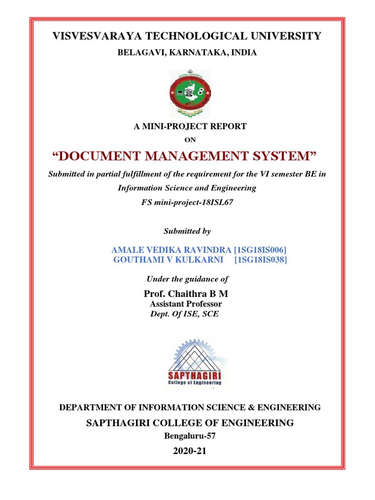 Document Management System Report | PDF | Java Script | World Wide Web