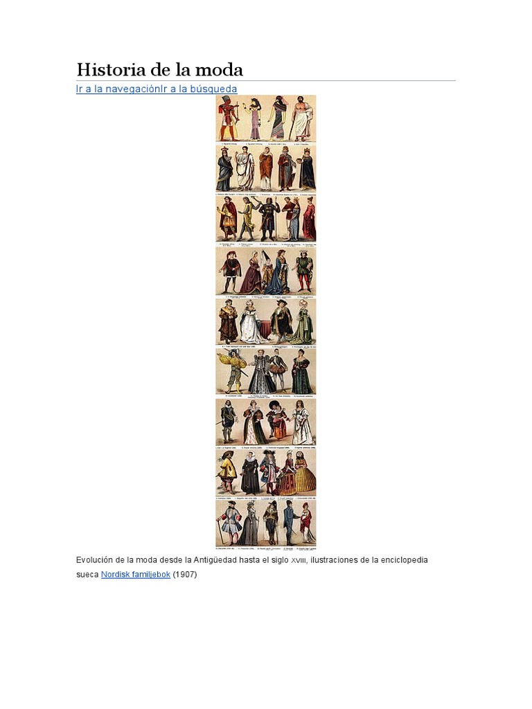 Historia de La Moda | PDF | Ropa | Moda