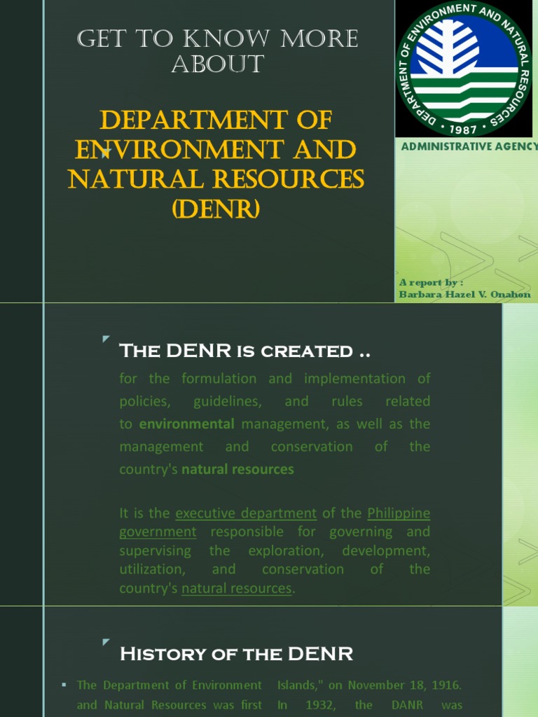 Overview of the DENR's Functions and History | PDF | Government | Justice