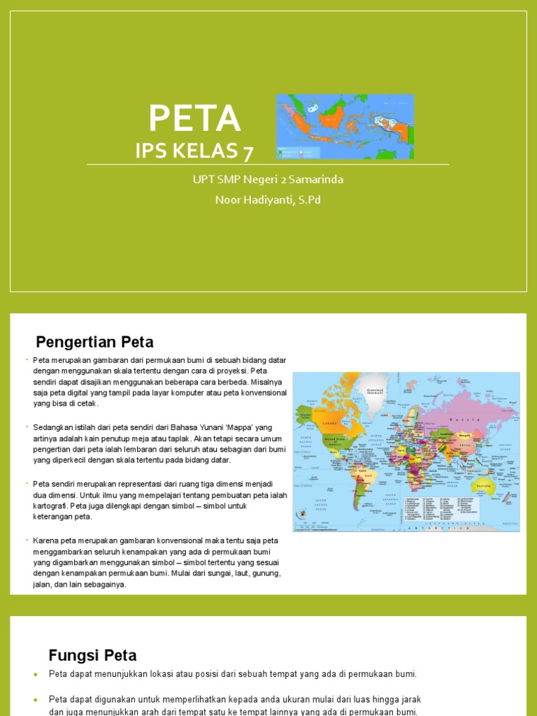 Pengertian dan Fungsi Peta Kelas 7 | PDF