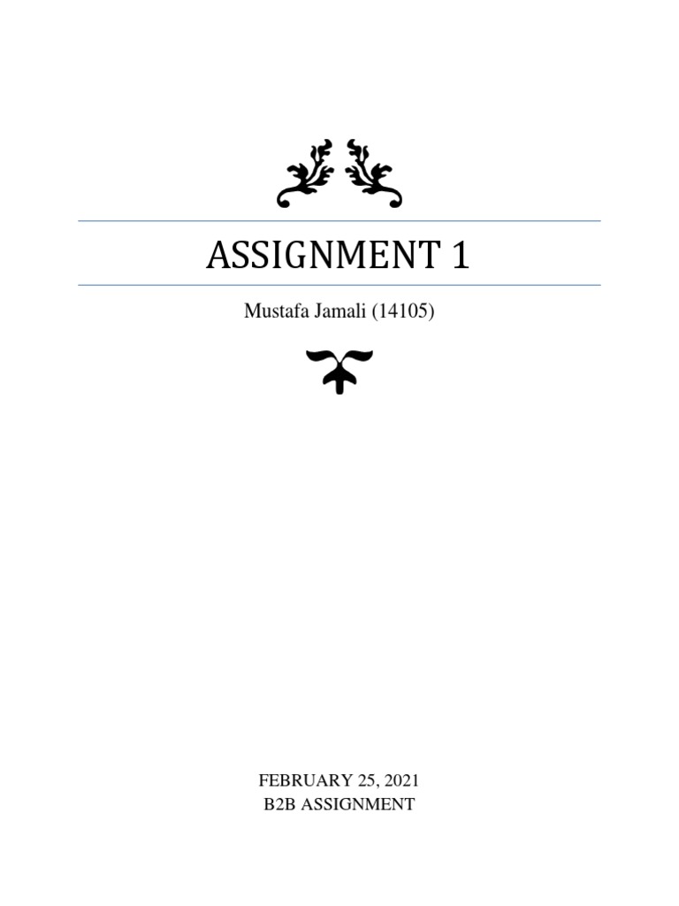 B2B Assignment by Mustafa Jamali | PDF | Market Segmentation | Brand