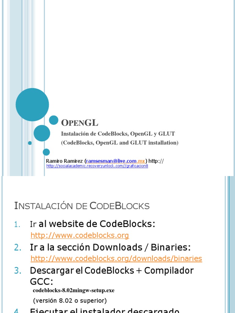OpenGL Instalacion de CodeBlocks OpenGL GLUT | PDF | Ciencias de la Computación | Software