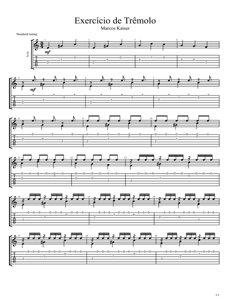 33 - Exercício de Trêmolo | PDF