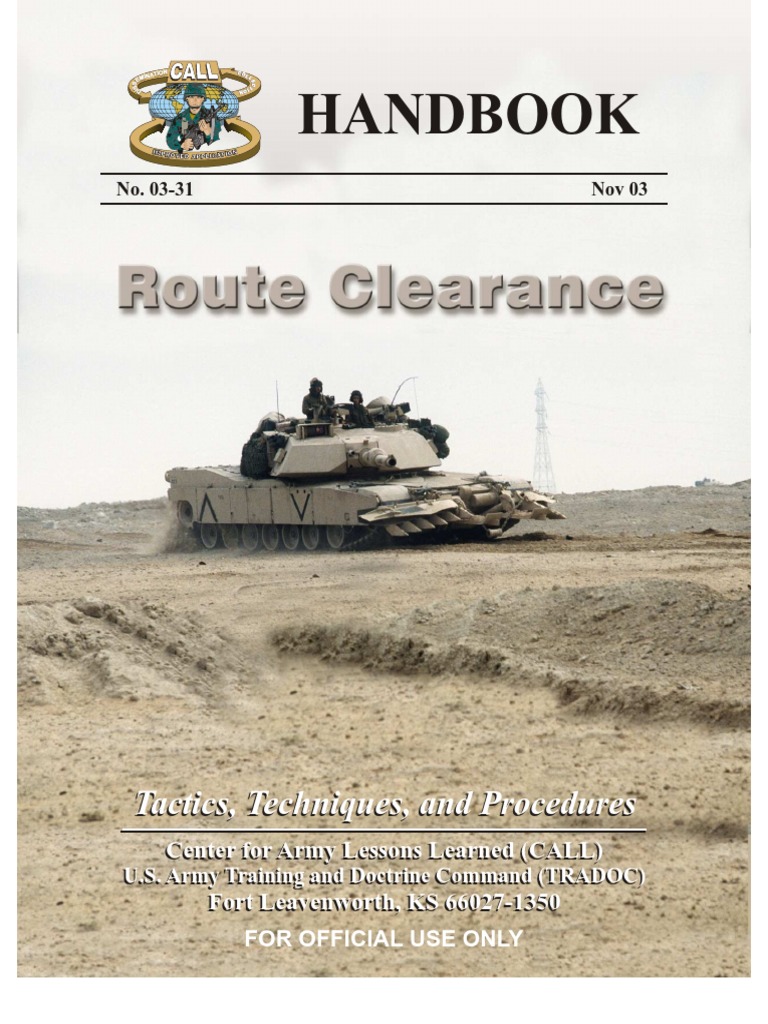 Route Clearance Handbook Provides TTP for Assured Mobility | PDF ...