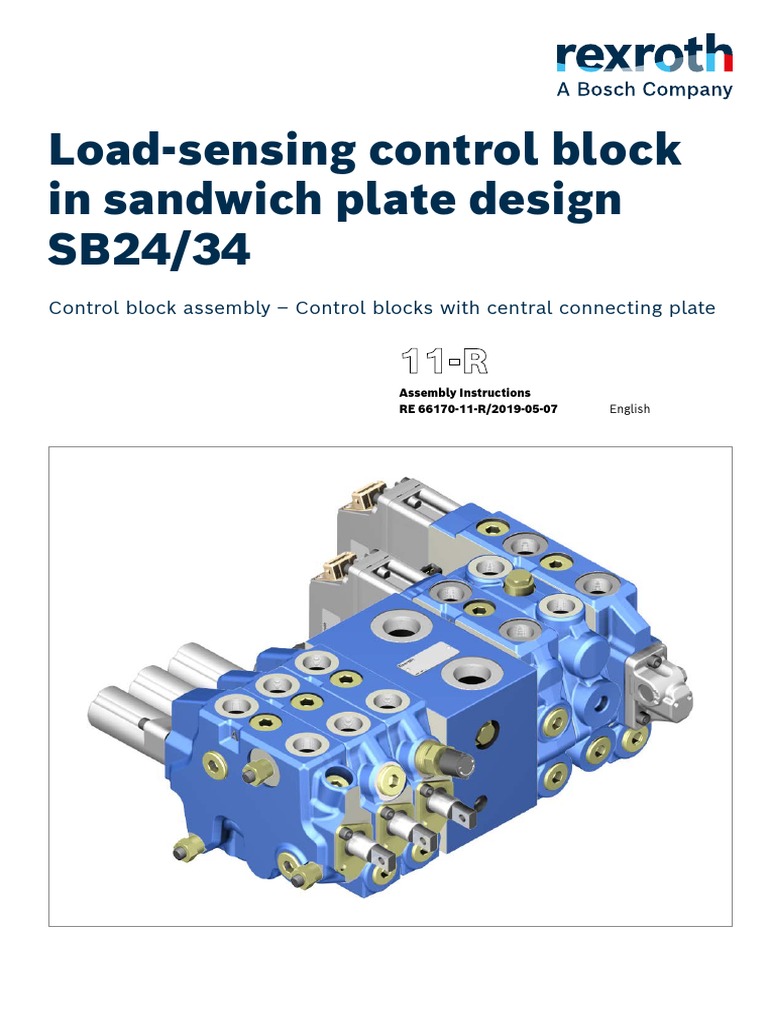 Load-Sensing Control Block in Sandwich Plate Design SB24/34 | PDF ...