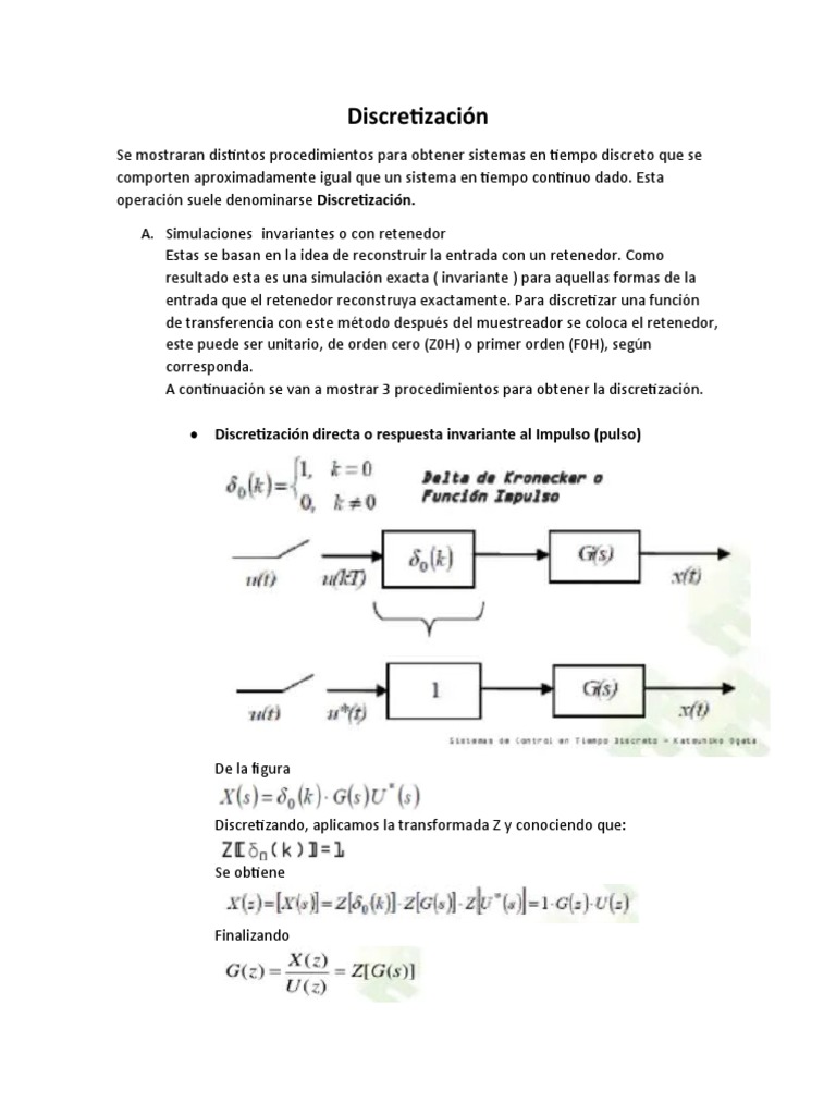Discretizacion y Transformada Z | PDF