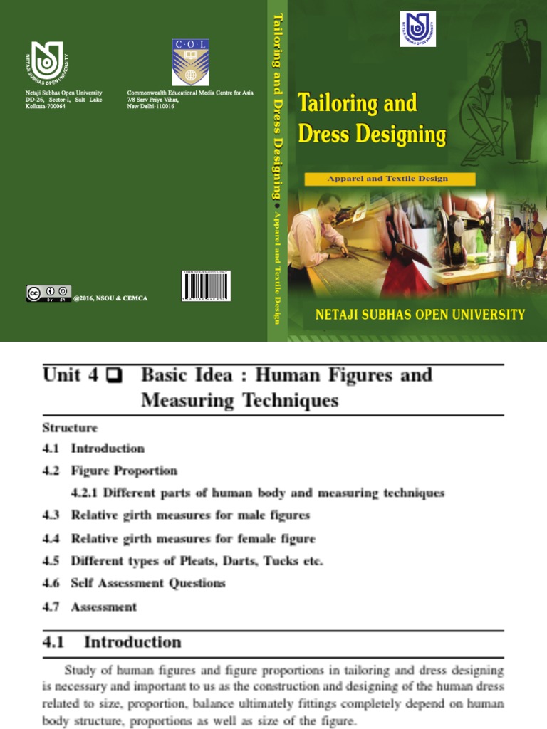 Tailoring and Dress Designing Techniques | PDF | Softlines (Retail ...
