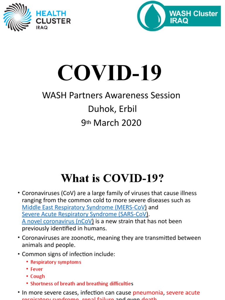 COVID-19 Awareness Session Overview | PDF | Infection | Transmission ...