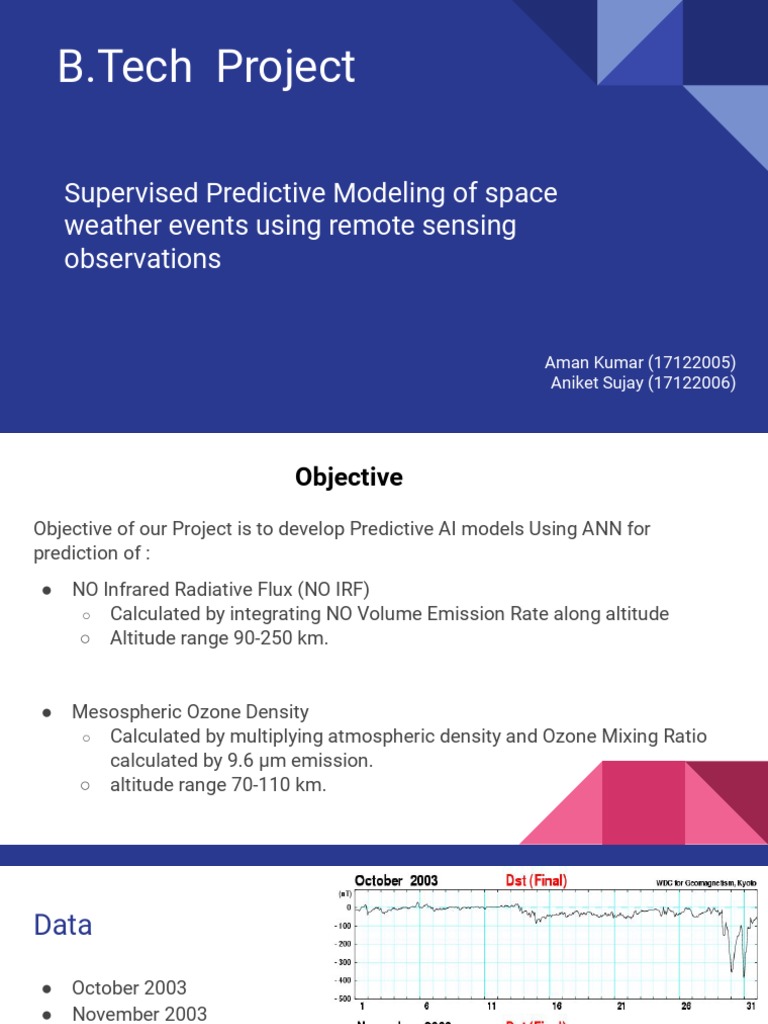 B.Tech Project: Supervised Predictive Modeling of Space Weather Events ...