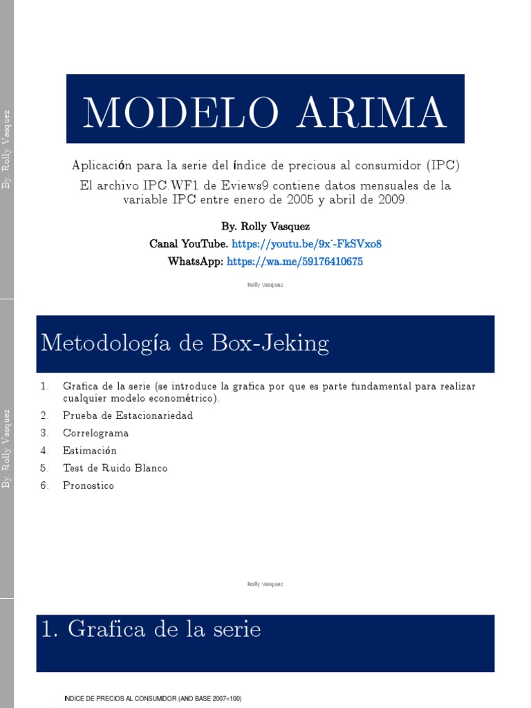 Modelo Arima | PDF | Enseñanza de matemática | Teoría de la estimación