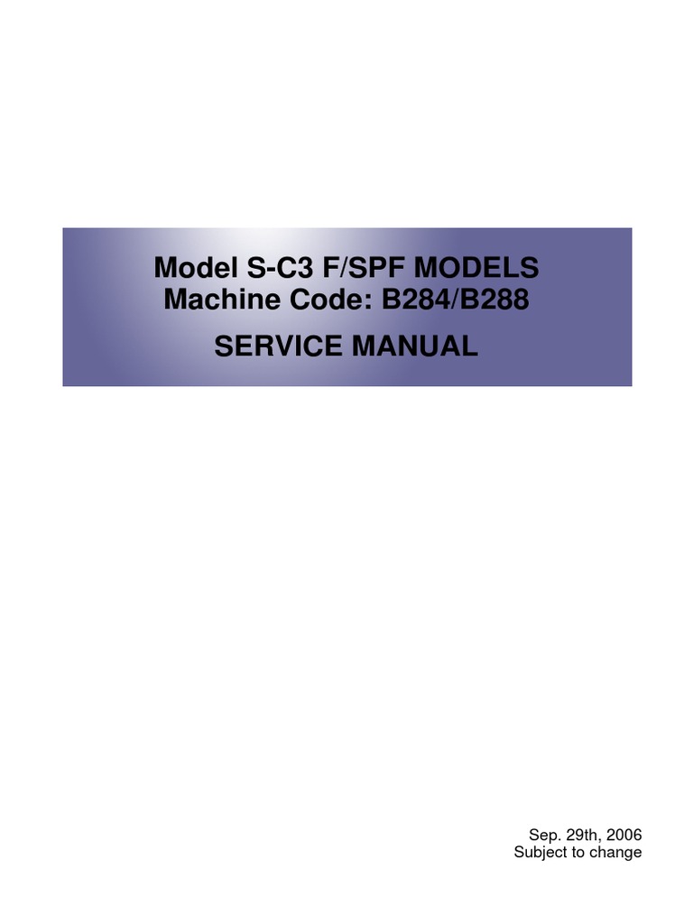 SG2-300/540 Service Manual Overview | PDF | Manufactured Goods | Equipment