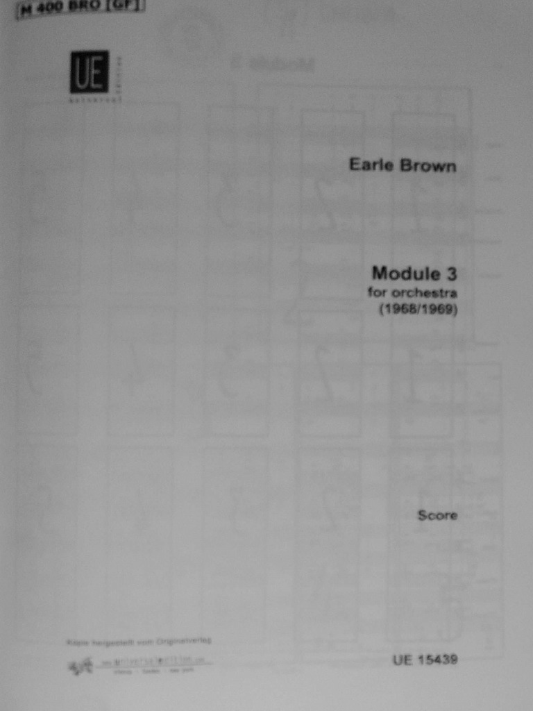 Earle Brown Module 3 (1968-69) | PDF