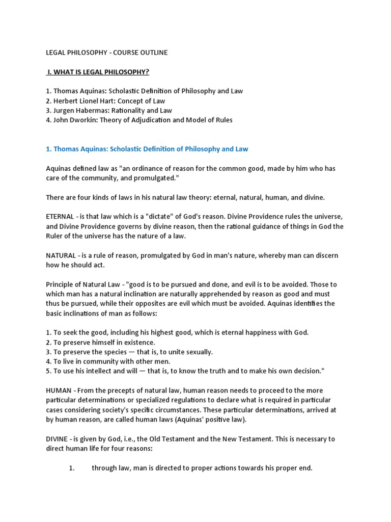 Legal Philosophy | PDF | Natural Law | Utilitarianism