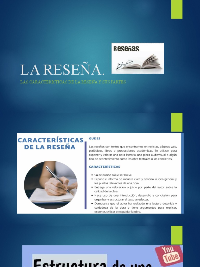 Partes y Ejemplo de una Reseña | PDF | Artes del Lenguaje y ...