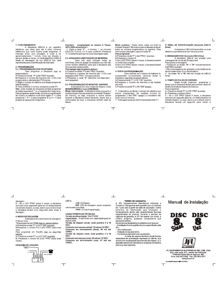 JFL Download Dicadora Manual Disc 8 Voz | PDF