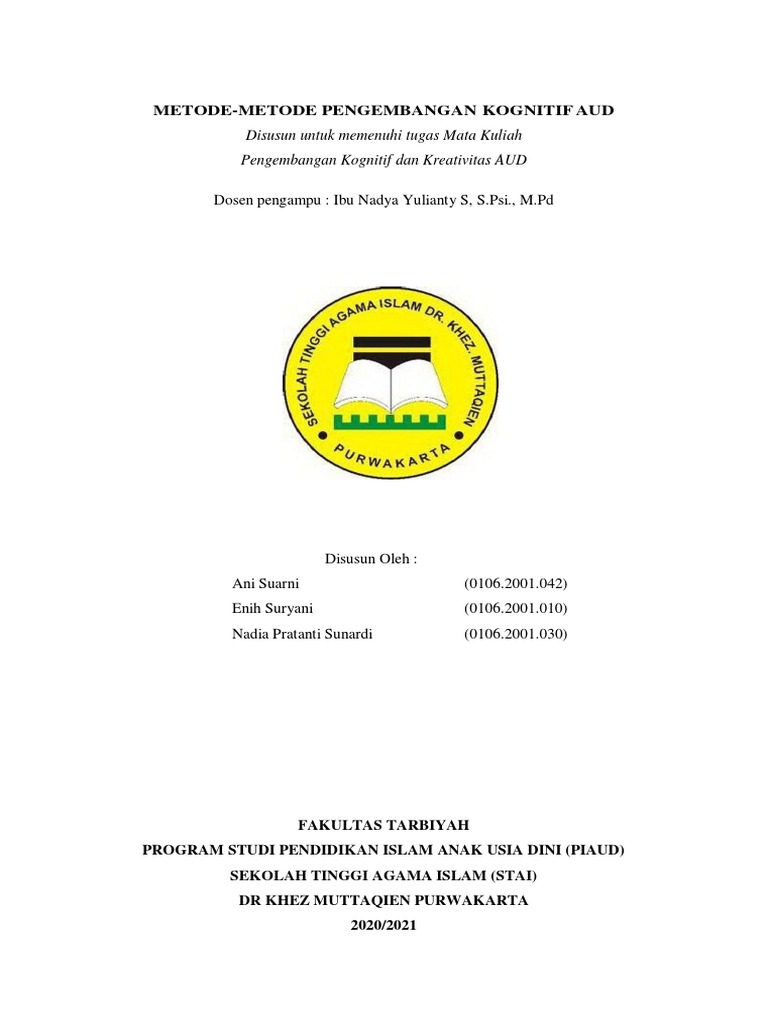 Metode Pengembangan Kognitif AUD | PDF