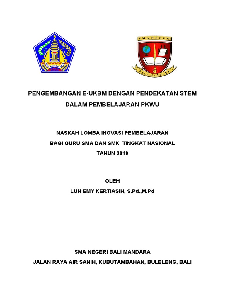 Proposal Pengembangan E-UKBM Dengan Pendekatan STEM | PDF