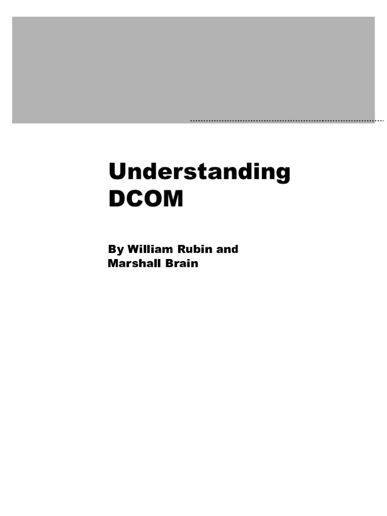 Understanding Com Dcom Component Object Model Class Computer Programming Free 30 Day