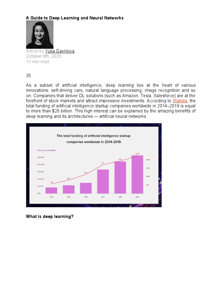 A Guide To Deep Learning and Neural Networks | Download Free PDF | Deep ...