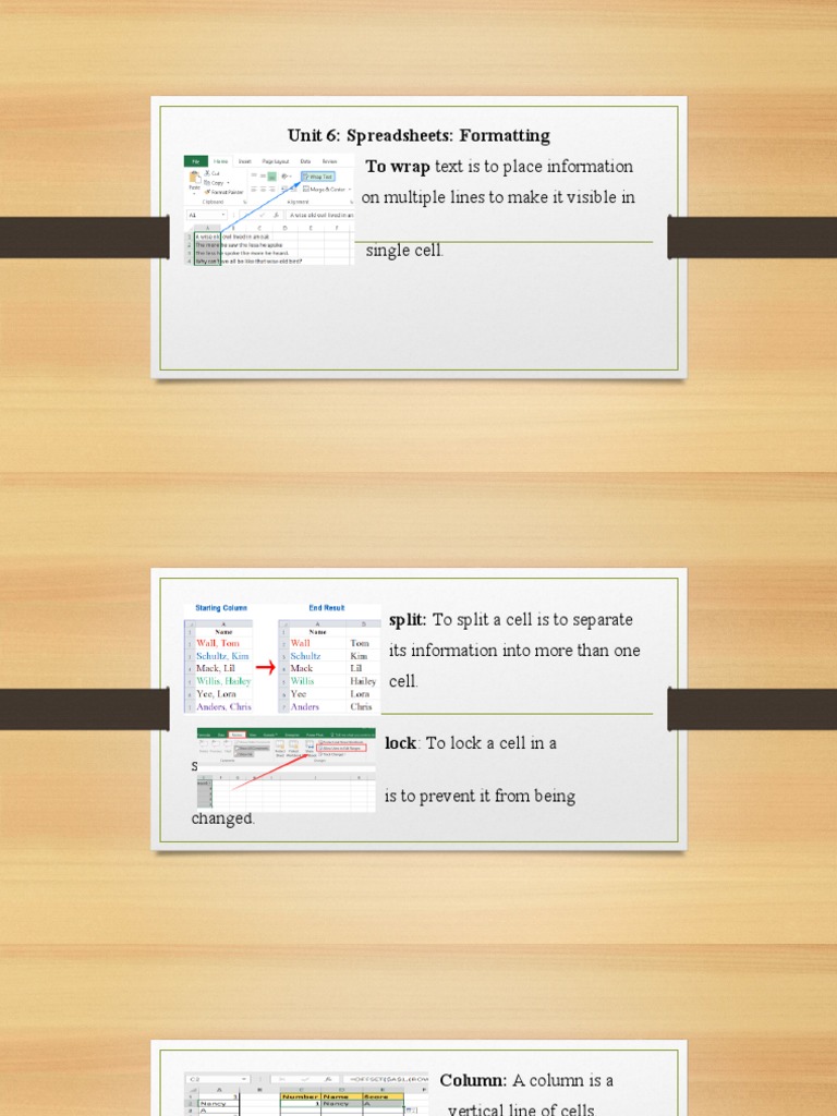 Unit 6 Spreadsheets Formatting | PDF | Computers