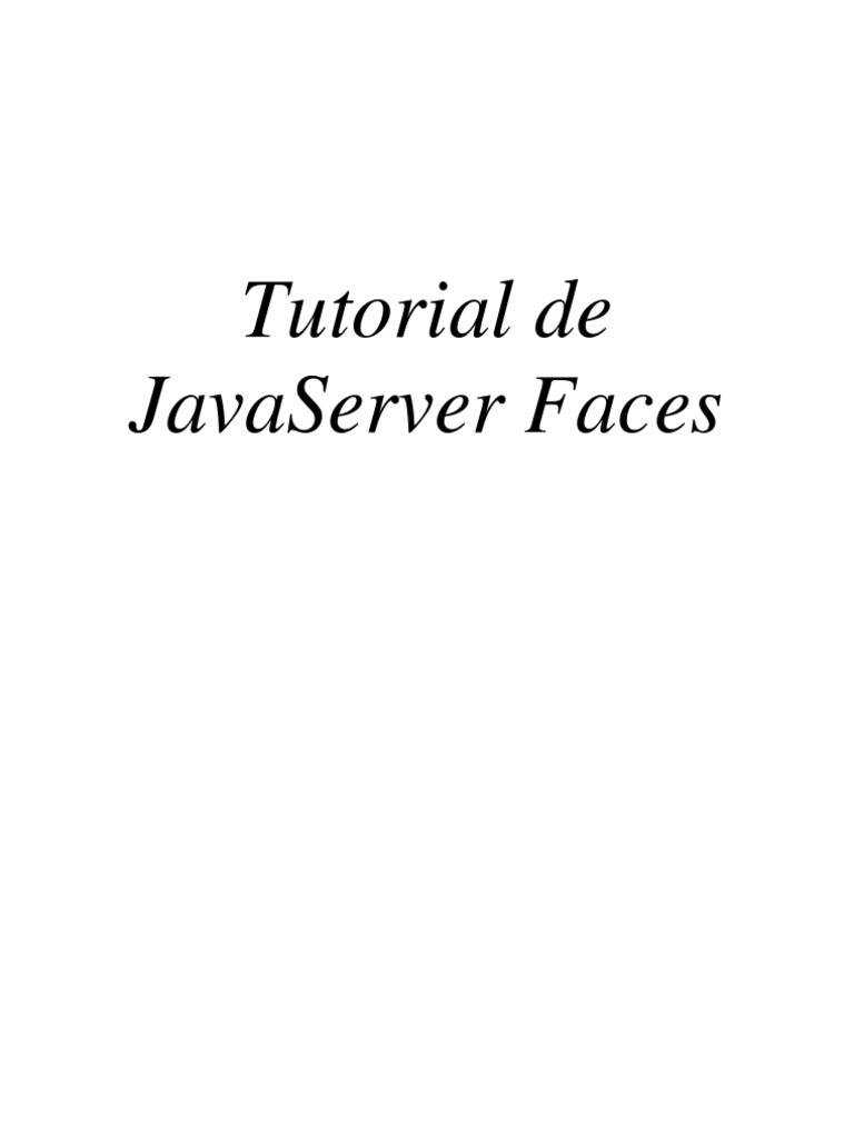 JSF | PDF | Páginas del servidor Java | Frijoles Netos