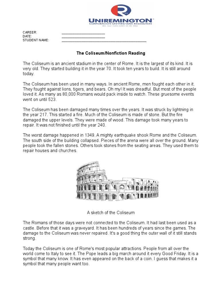 Coliseum Reading | PDF | Natural Disasters