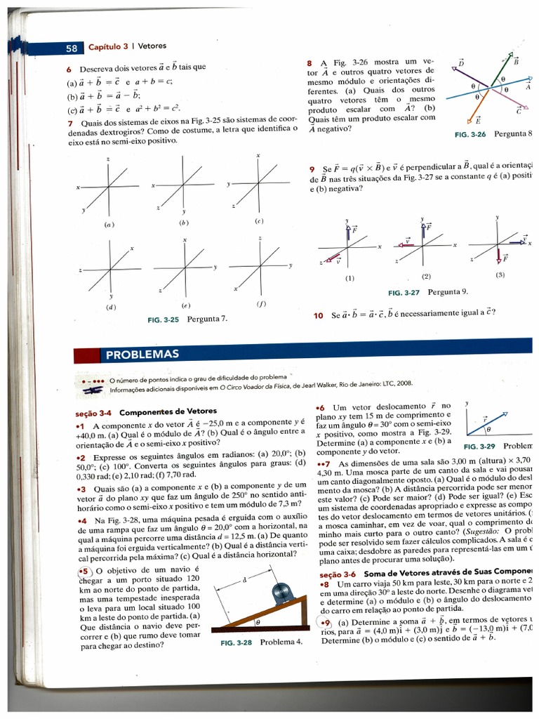 Exercícios Capítulo 3 - Halliday | PDF