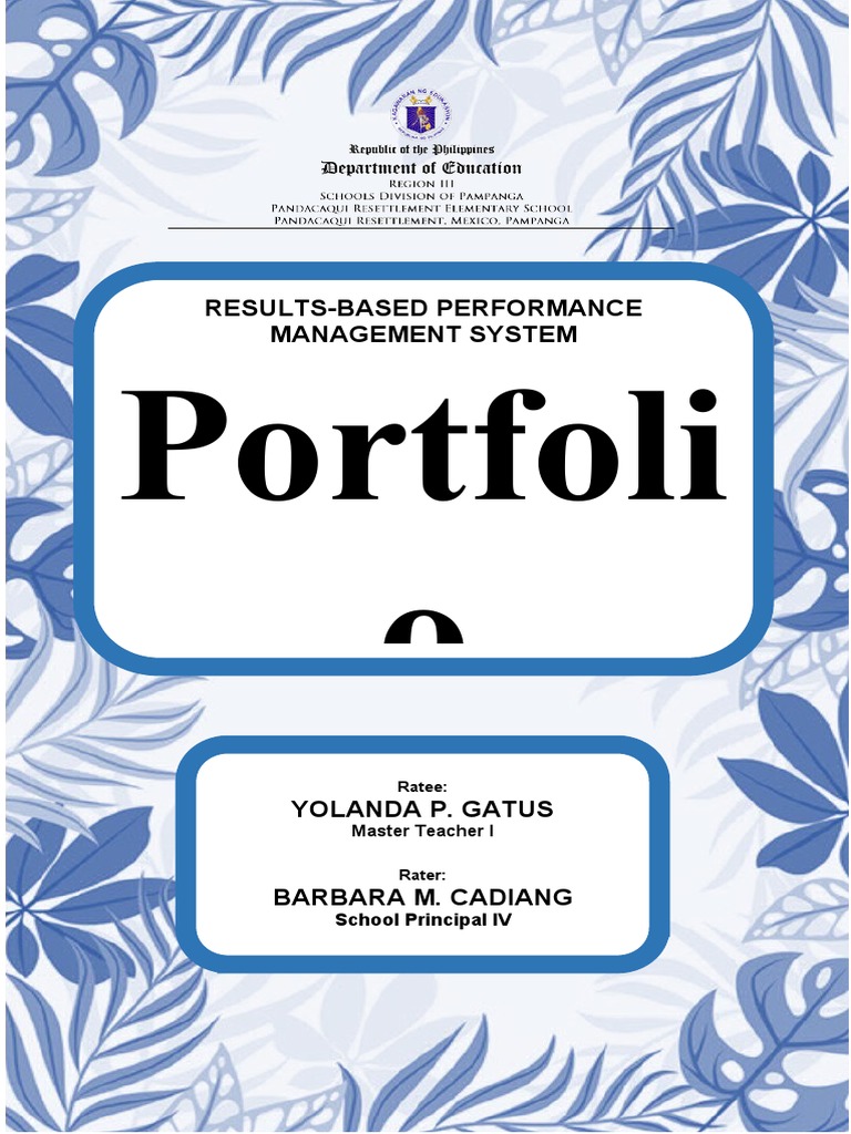 HP RPMS Cover, KRAs, and Objectives | PDF | Learning | Educational ...