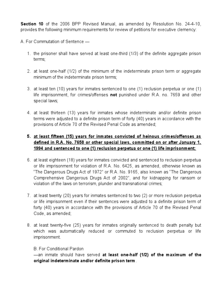 Executive Clemency | PDF | Pardon | Life Imprisonment