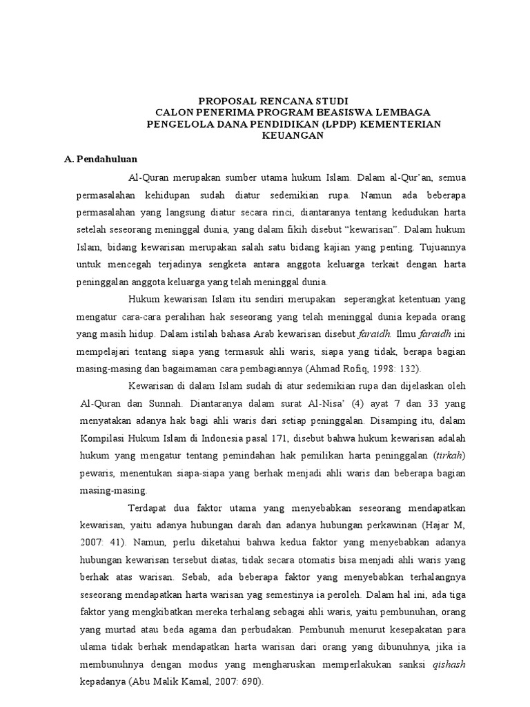 Proposal Rencana Studi | PDF