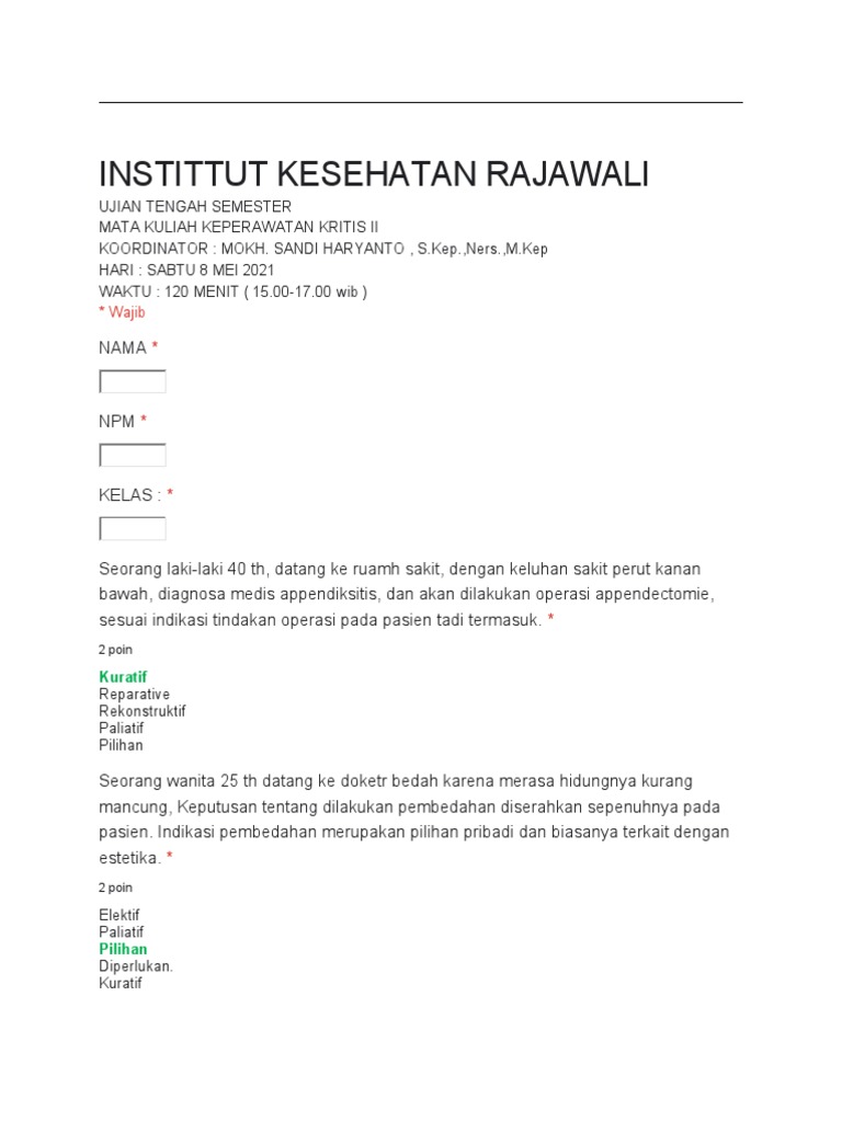 UTS Kritis II | PDF | Sains & Matematika