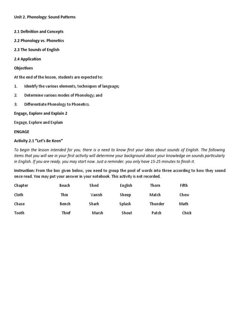 Understanding Sound Patterns in Phonology | PDF | Phonetics | Phoneme