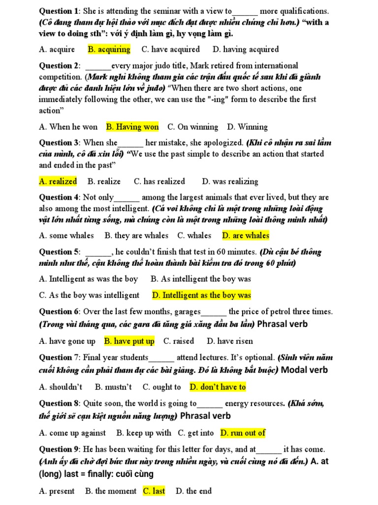 Theme 25 Grammar Revision | PDF