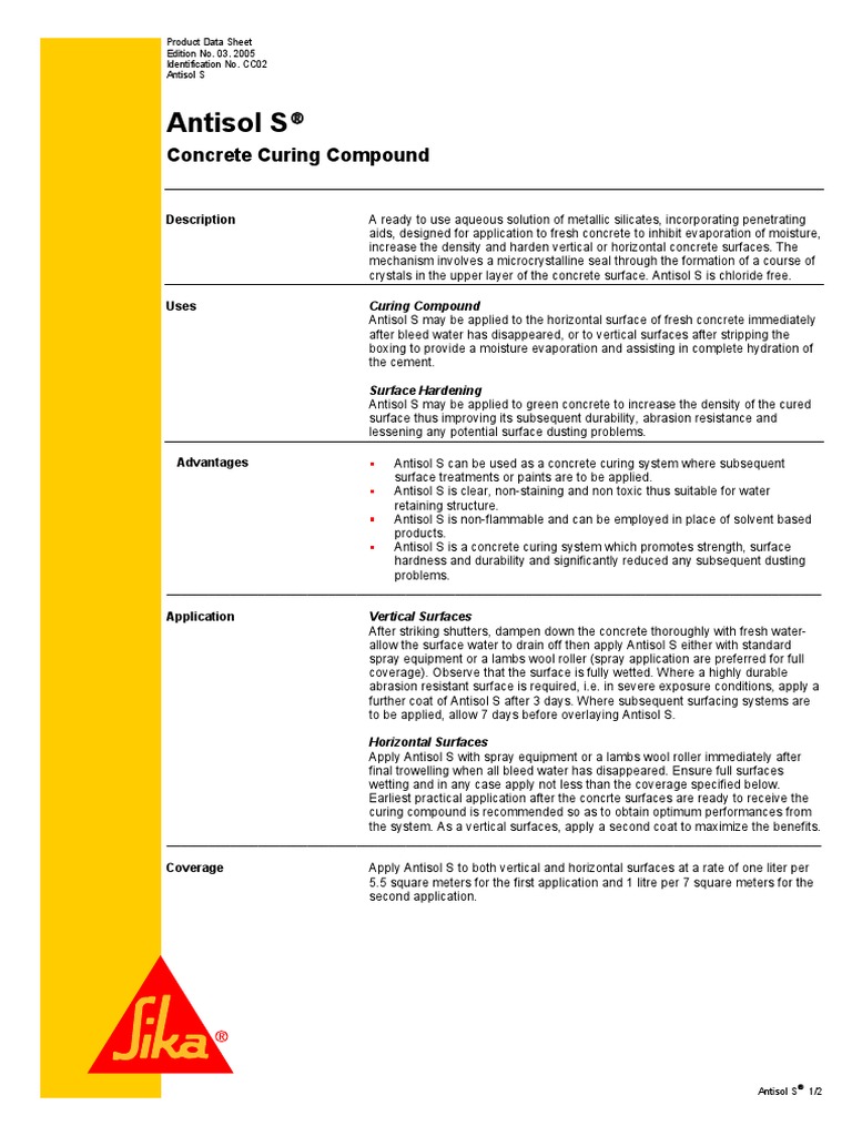 Antisol S | Descargar gratis PDF | Concrete | Water