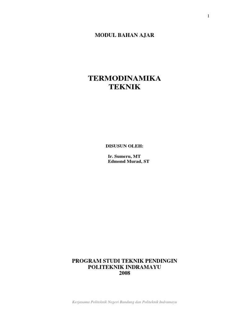 Modul Ajar Termodinamika Teknik | PDF