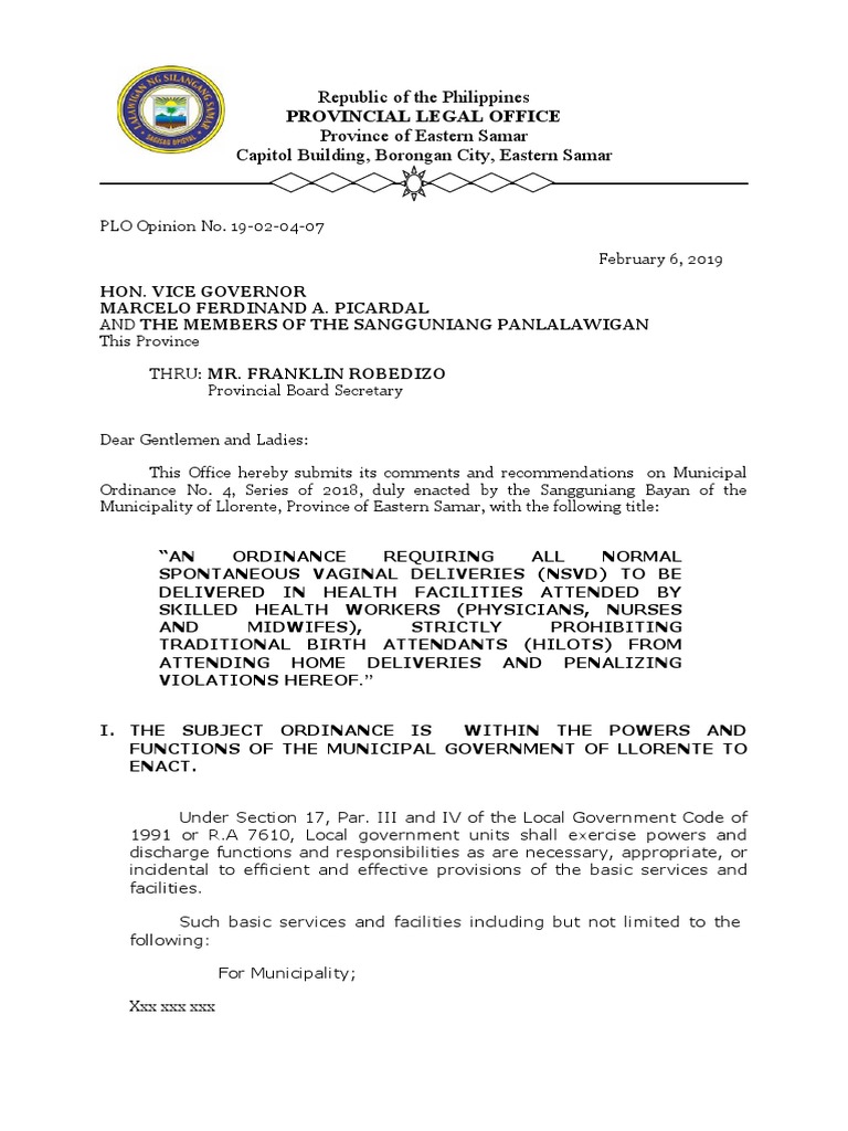 Republic of The Philippines Province of Eastern Samar Capitol Building ...