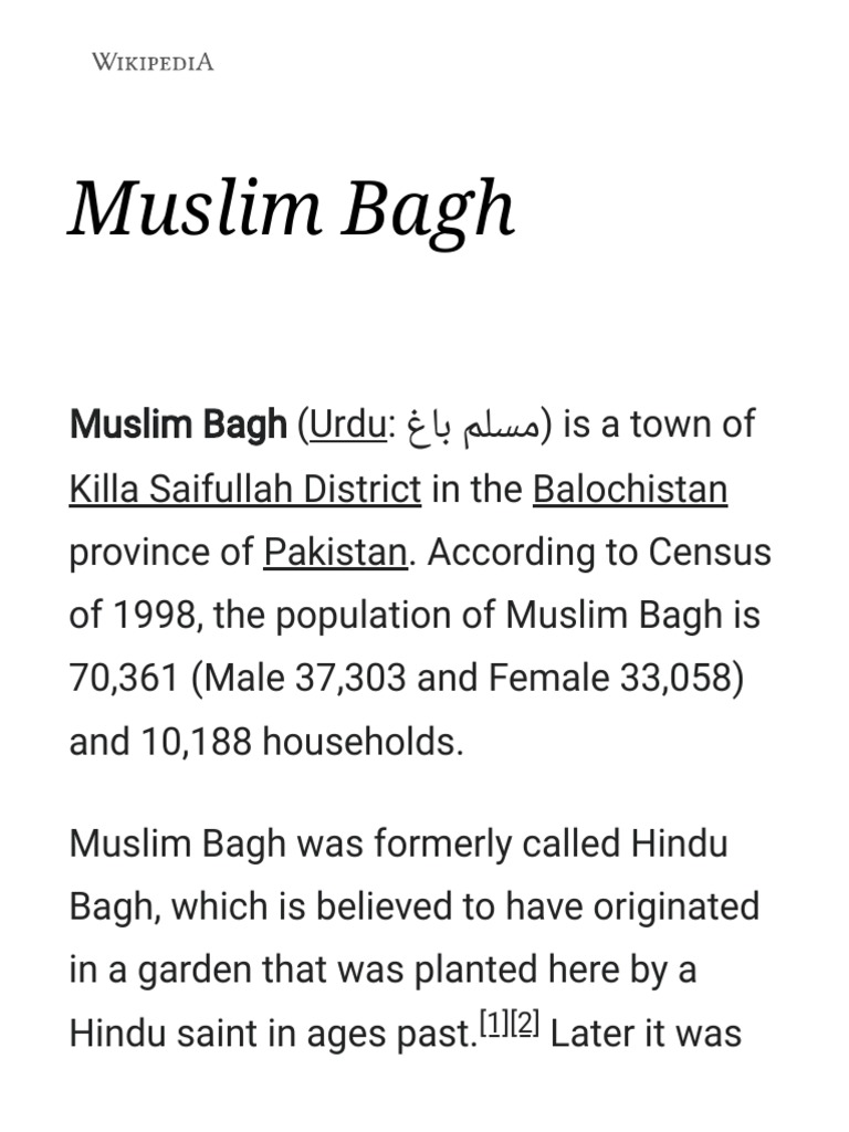 Muslim Bagh - Wikipedia | PDF | Minerals