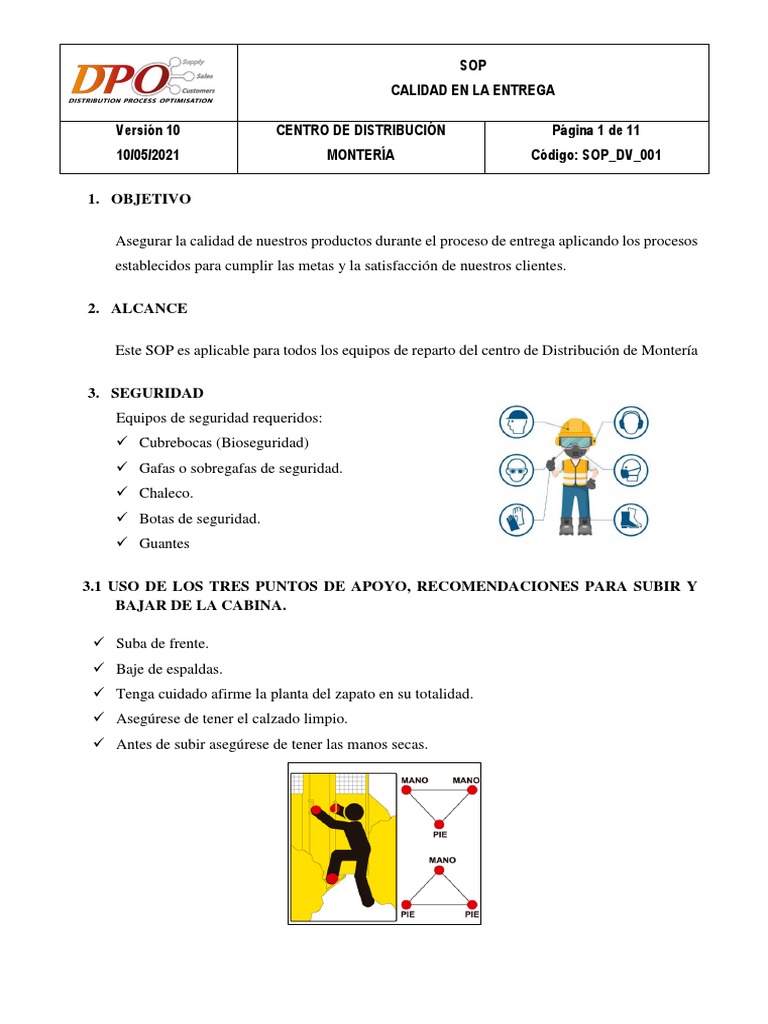 SOP CO MTR DL 401 Calidad en La Entrega | PDF