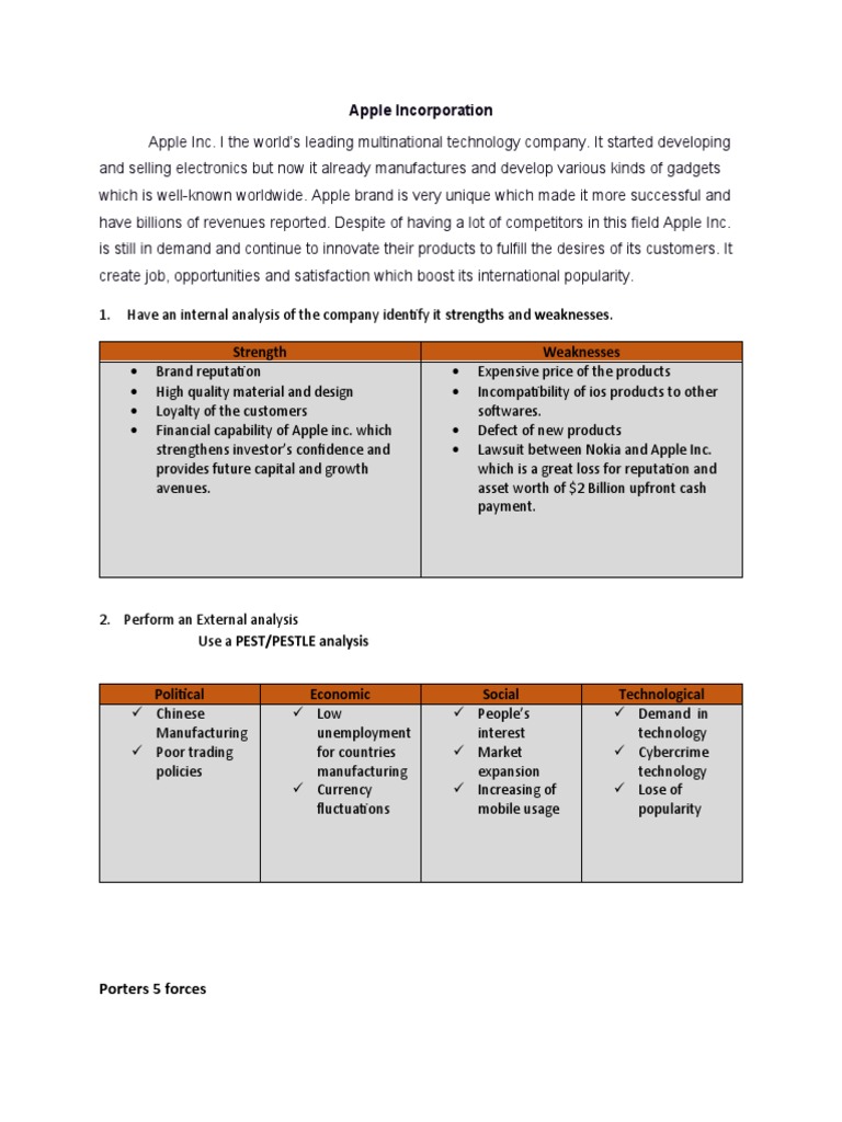 An Analysis of Apple Inc.: Evaluating the Tech Giant's Strengths ...