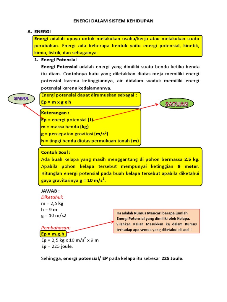 Energi Potensial dan Contoh Soal | PDF