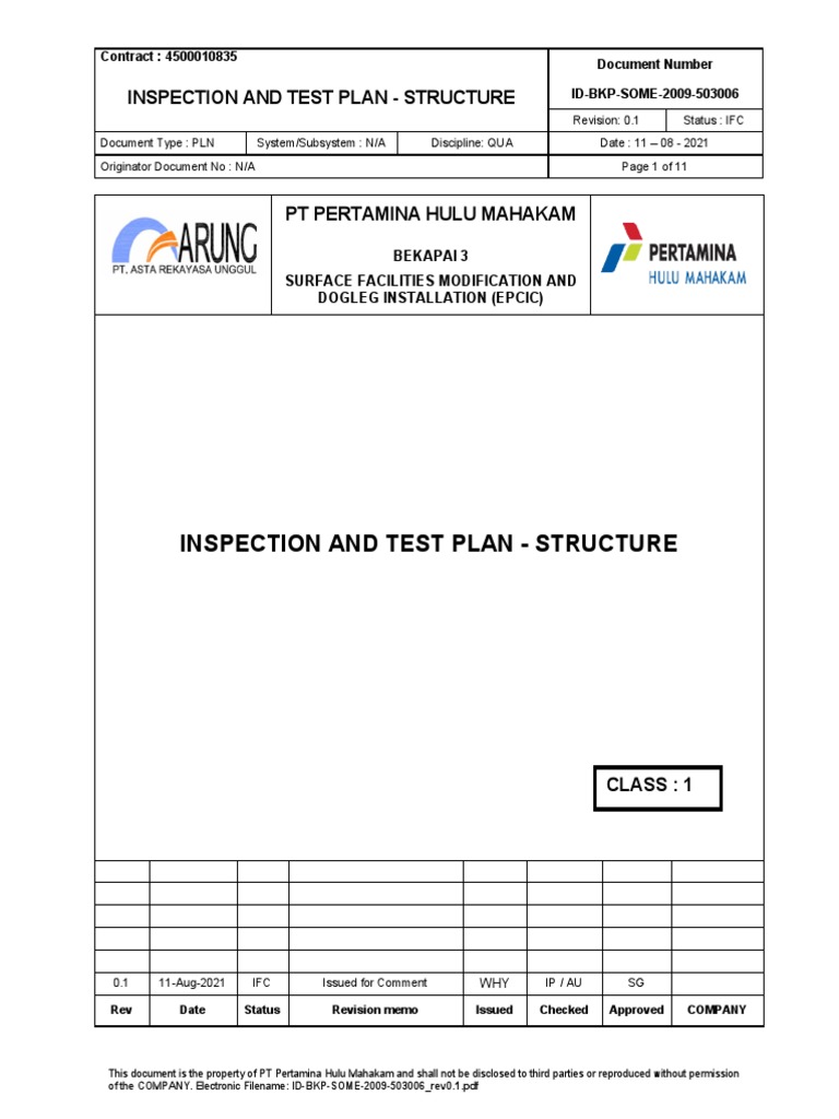 Itp Structure | PDF | Nondestructive Testing | Mechanical Engineering