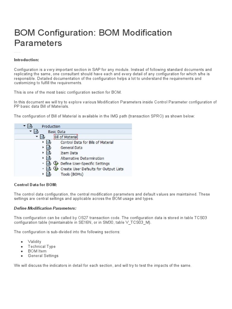 Bom Configuration Dnld Pdf Parameter Computer Programming Software Engineering