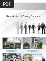 Lesson 4 Repositories of Primary Sources | PDF | Libraries