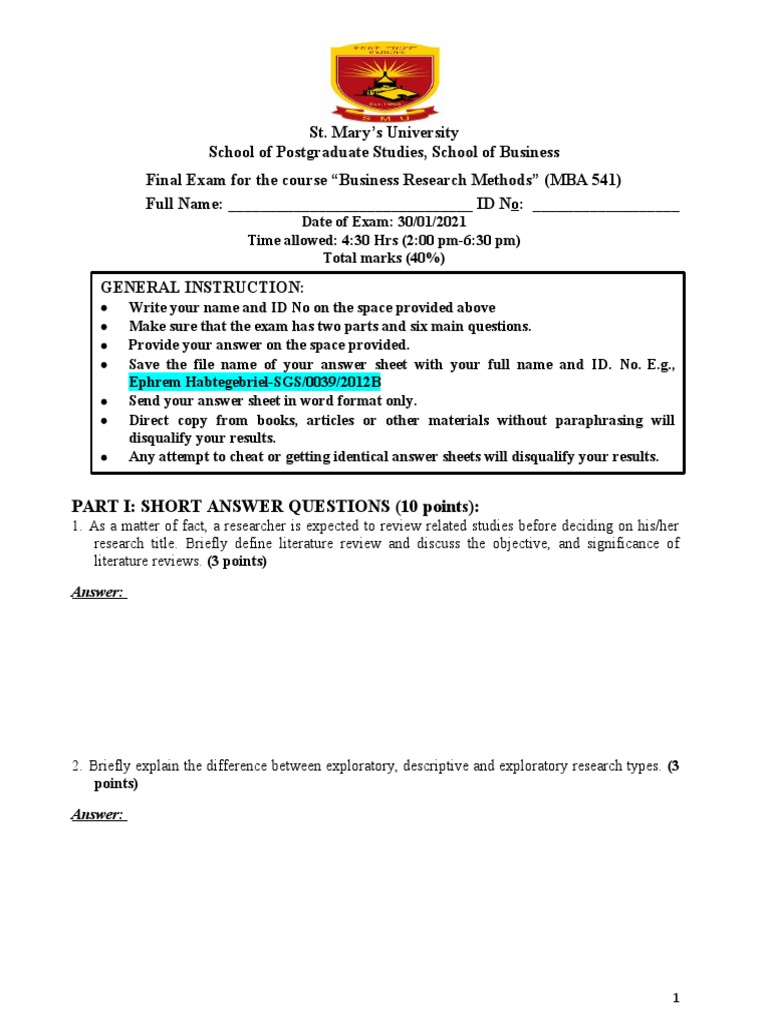 Sample BRM Example From Previous | PDF | Errors And Residuals ...