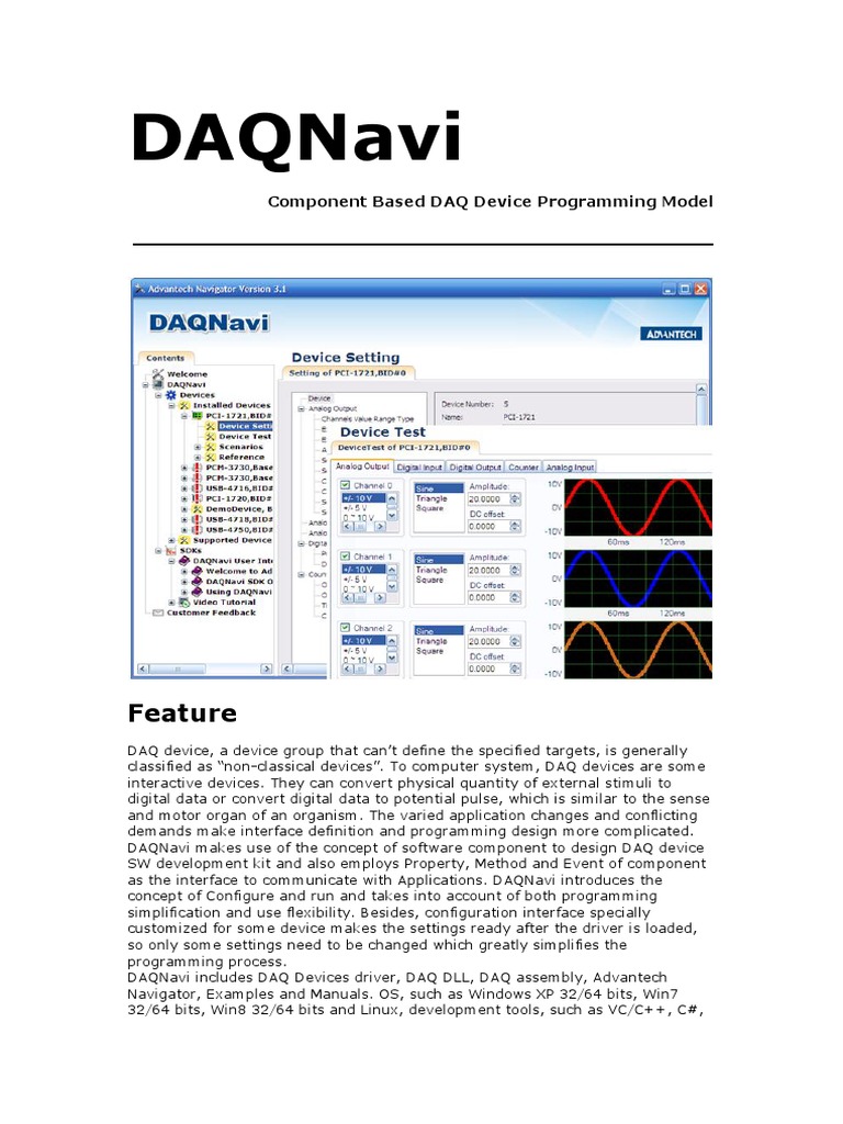 DAQNavi Overview | PDF | Device Driver | Linux
