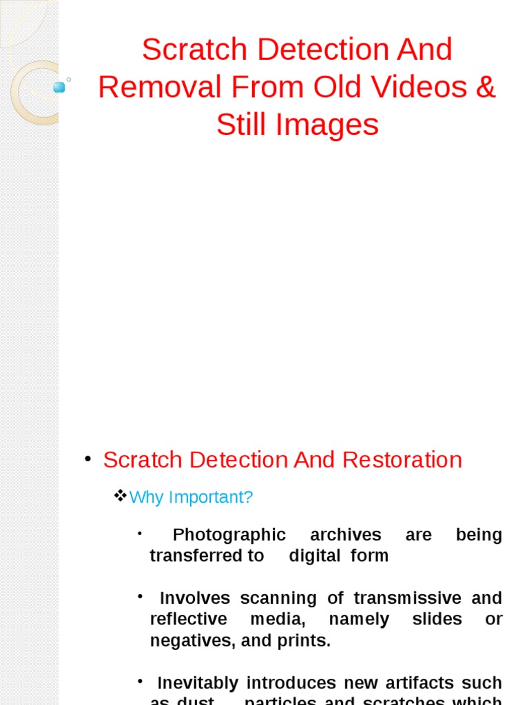 Precision Scratch Detection in Media | PDF | Wavelet | Maxima And Minima