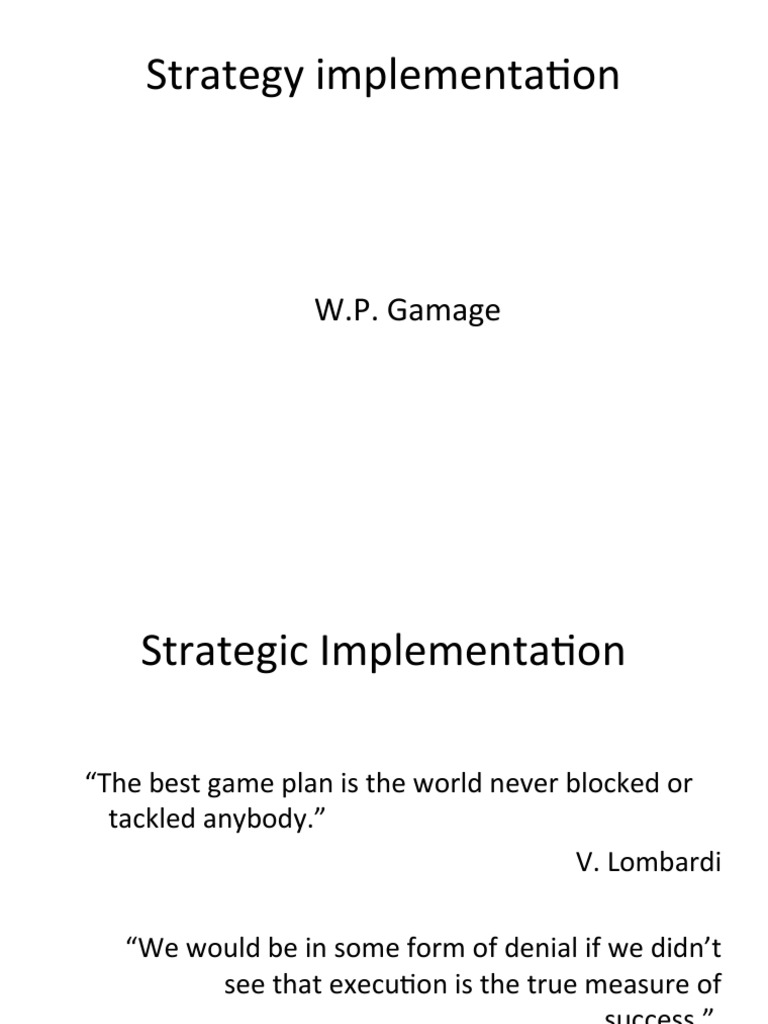 MBA Strategic Implementation | PDF | Strategic Management | Strategic ...